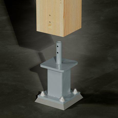 MCBS Simpson Strong-Tie Mass Timber Column Base with Standoff | Gamka